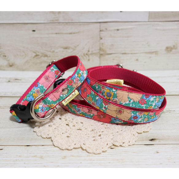 リバティ＊リード＆カラー＊Mサイズ㉔【受注制作】＊送料無料＊ リード・首輪 Caniche☓Caniche 通販 13281352 ...