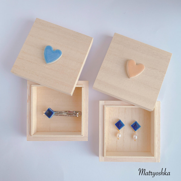 【バレンタイン限定ギフトボックス】日本伝統美濃焼藍色ペアネクタイピン＆イヤリング／ピアス ネックストラップ マトリョーシカ みゆき 通販 ...