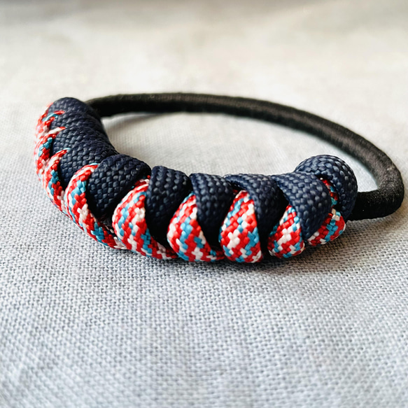 パラコード 美容師と作ったヘアゴム スネークノット トリコロールミックス／ネイビー ヘアゴム canopus 通販 13311981 ...