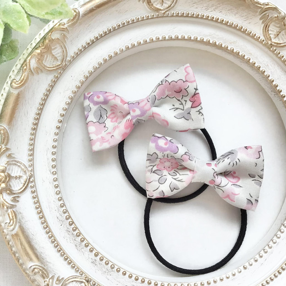 受注製作 リバティのリボンヘアゴムmini テイタム フォギーピンク 雑貨・その他 ma.mannin 通販 13318005｜Creema ...