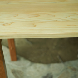 スレンダーな国産ひのき無垢材のワークデスク（作業机）または小さな食卓 ショートVer D-1s 机・デスク OldbutNew 通販 ...