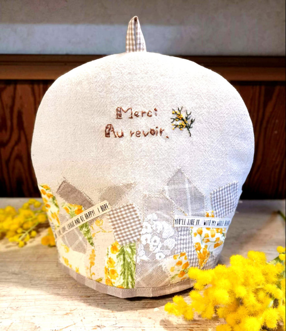 クラシックミモザの春色モザイクパッチワーク＊ティーコゼ ポットカバー・ティーコージー Clan en Chambre 通販 13337772 ...