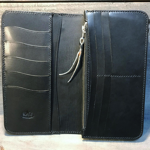 スタッズウォレット サドルレザー 革財布 手縫い レザー スタッズウォレット サドルレザー 革財布 手縫い レザー