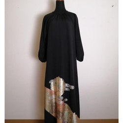着物リメイク ロングドレス ハンドメイド ワンピース さらあお 通販 13365865｜Creema(クリーマ)