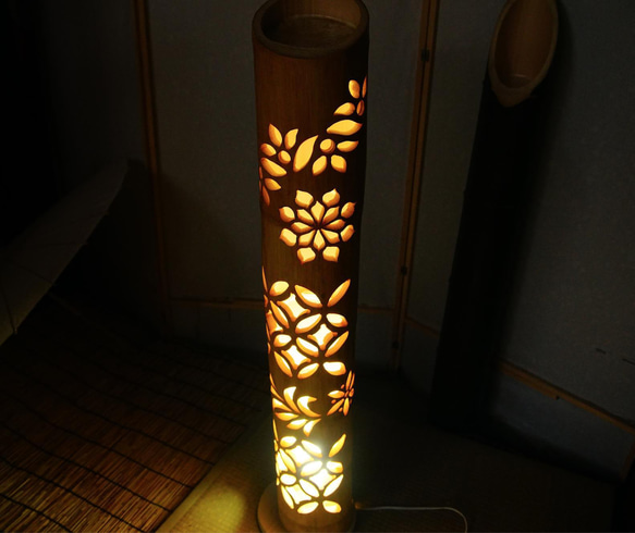 多彩の灯り 竹灯籠 竹灯り 彩変化のあかり 竹ランプ 〜〜煌き〜〜 スタンドライト・テーブルランプ sada 通販｜Creema(クリーマ)