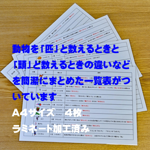 ものの数え方カード 説明書付き 1～5の数の学習にも おもちゃ・人形 C&T数とことばの教材の手作り工房 通販 13368945｜Creema ...