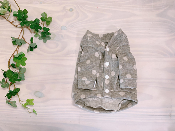 ★S〜Mサイズ相当★犬服★ドット柄♪可愛いニットカーディガン★犬服☆わんこ服☆愛犬☆ハンドメイド ペット服・アクセサリー *mococo ...