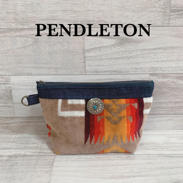 送料無料！No.1222.ペンドルトンのリメイクポーチ♡ ポーチ あおぞら 通販 13399580｜Creema(クリーマ)
