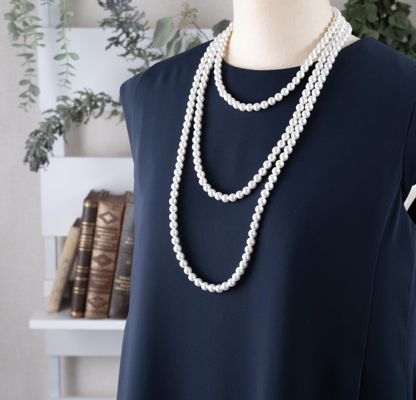 貝パールのロングネックレス 60cm 卒業式 入学式 結婚式 ウェディング 冠婚葬祭 ネックレス・ペンダント レモンソーダ 通販 ...