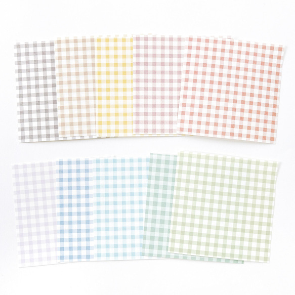 チェック デザインペーパー 紙素材 50枚set 《color》[P117] メモ帳 Misty Classic 通販 13445115 ...
