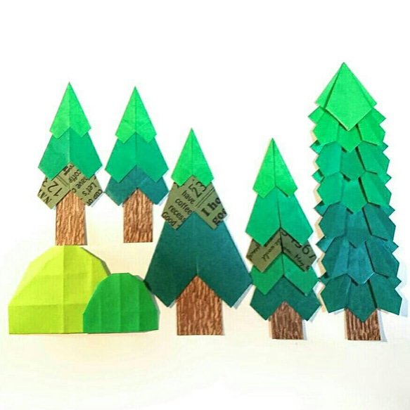 KUMA.No.7【折り紙】森 と くま *** Bear その他素材 pirka kampi 通販 13466291｜Creema(クリーマ)