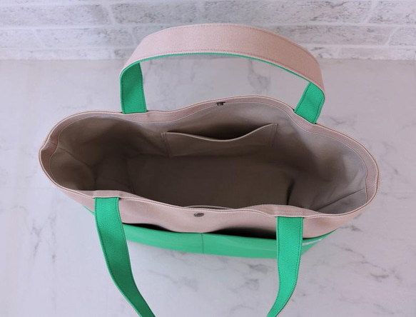 ♠選べるｶﾗｰ♪帆布ﾄｰﾄL(ﾍﾞｰｼﾞｭﾍﾞｰｽ) トートバッグ fabric mam 通販 13484281｜Creema(クリーマ)