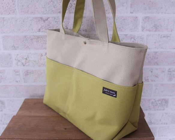 ♠選べるｶﾗｰ♪帆布ﾄｰﾄL(ﾍﾞｰｼﾞｭﾍﾞｰｽ) トートバッグ fabric mam 通販 13484281｜Creema(クリーマ)