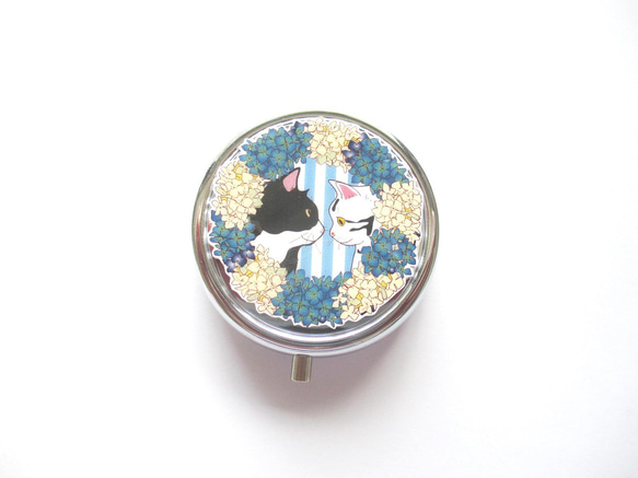 猫さんピルケース「紫陽花」(アクセサリーやピックも入ります） その他ケース Petit Cercle（プチセルクル） 通販 13503103 ...
