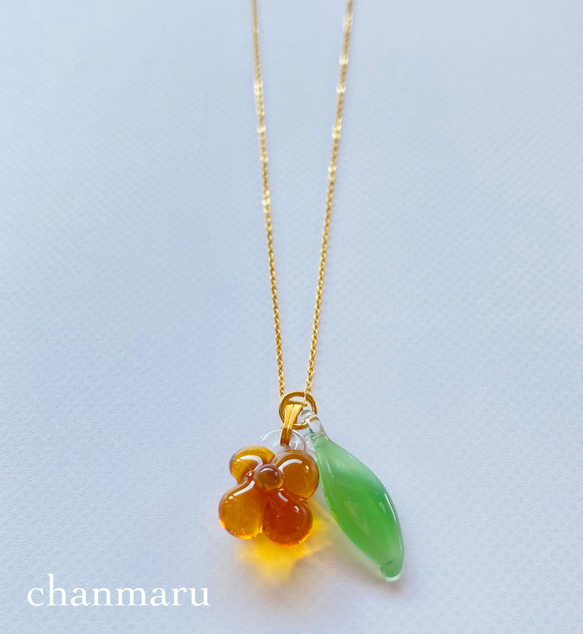 イエローオレンジネックレス ネックレス・ペンダント chanmaru 通販｜Creema(クリーマ)