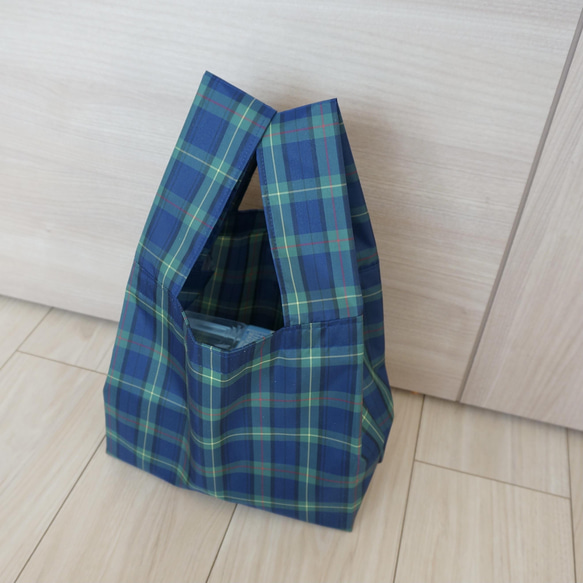 タータンチェックの小さめエコバッグ＊ブラックウォッチ エコバッグ・サブバッグ She* 通販 13503444｜Creema(クリーマ)