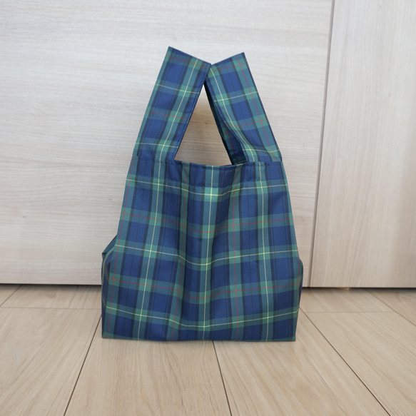タータンチェックの小さめエコバッグ＊ブラックウォッチ エコバッグ・サブバッグ She* 通販 13503444｜Creema(クリーマ)