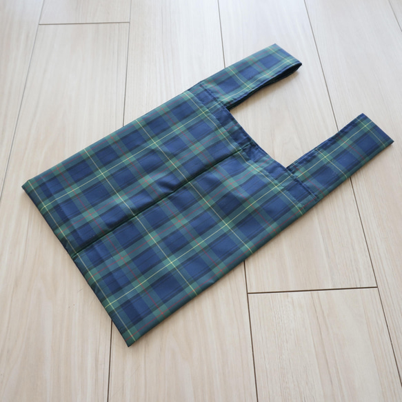 タータンチェックの小さめエコバッグ＊ブラックウォッチ エコバッグ・サブバッグ She* 通販 13503444｜Creema(クリーマ)