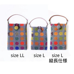 リバティ「フェリシテ」スマホポーチ(L) 全機種対応 iPhone Android ショルダー紐で肩掛けにも スマホポシェット・スマホポーチ ...