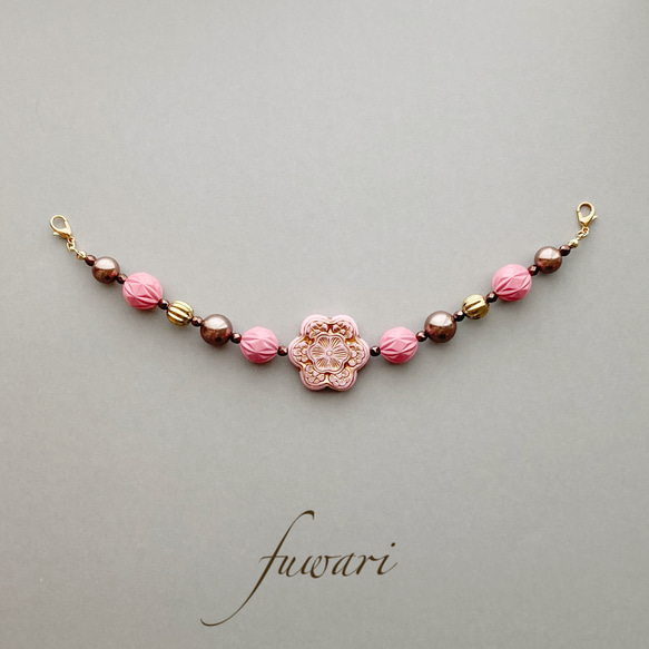 ピンク チョコ 羽織紐 / 着物 アンティーク 卒業 卒園 入学 入園 結婚 フォーマル プレゼント ギフト マグネット 着物 fuwari ...