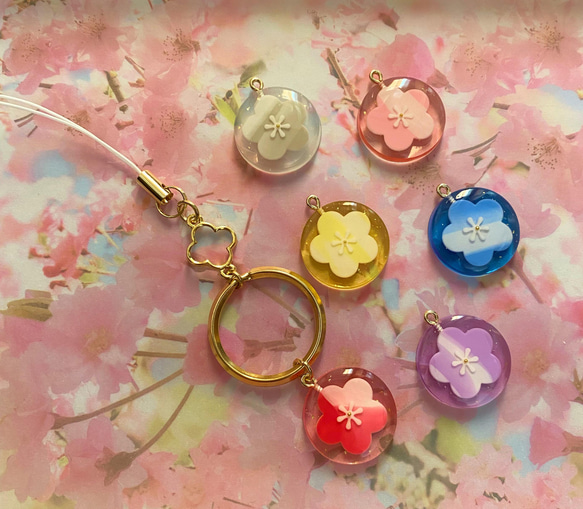 選べる6カラー！マーブルお花のスマホリングストラップ 携帯ストラップ Tea Time 通販｜Creema(クリーマ)