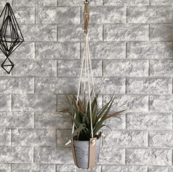 【送料無料】レザー プラントハンガー（キャメル） その他インテリア雑貨 robina 通販｜Creema(クリーマ)