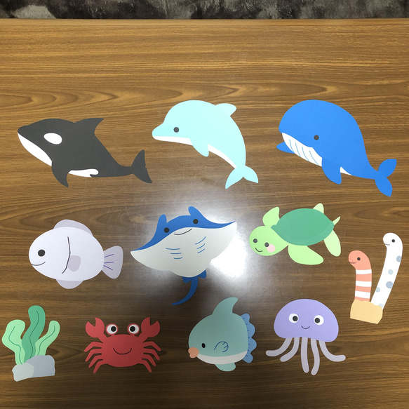 ハンドメイド 壁面飾り 海の生き物 バージョン その他素材 ゆぅ 通販 13510099｜Creema(クリーマ)