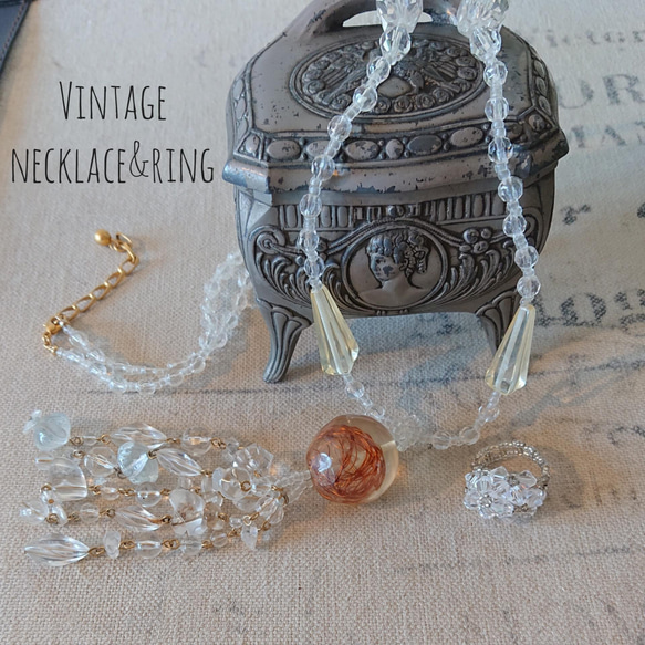 ワイヤーボール ヴィンテージ ロング ネックレス&リング No.694 ネックレス・ペンダント BonheurVintage 通販 ...