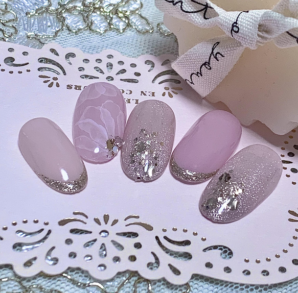 ④ネイル/ジェルネイル/ネイルチップ/ブライダルネイル/春ネイル/フラワーネイル/水彩ネイル/ピンクネイル ネイルチップ（つけ爪） ♡NAIL ...