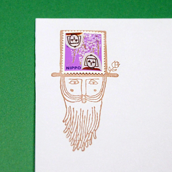 【受注生産】ヒゲ紳士の切手枠・消しゴムはんこ はんこ・スタンプ gyolo 通販 13518951｜Creema(クリーマ)