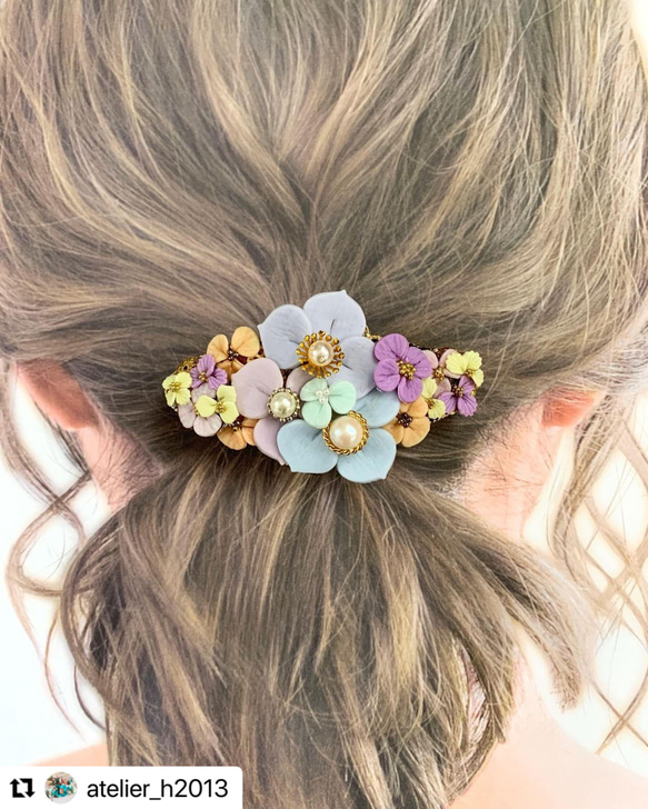 百花繚乱バレッタ バレッタ atelier H"/アトリエエッジ 通販 13523766｜Creema(クリーマ)