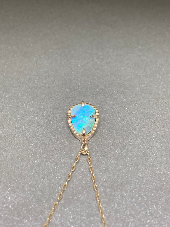 まるでオーロラのようなボルダーオパールk10YGネックレス ネックレス・ペンダント 森の小さなオパール屋さん 通販 13525289 ...