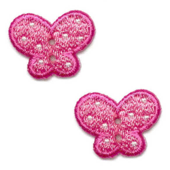 アップリケワッペン ミニボタン バタフライ2枚 ST 蝶 W-2119 ちょうちょ ワッペン・アップリケ totalitat 通販 ...