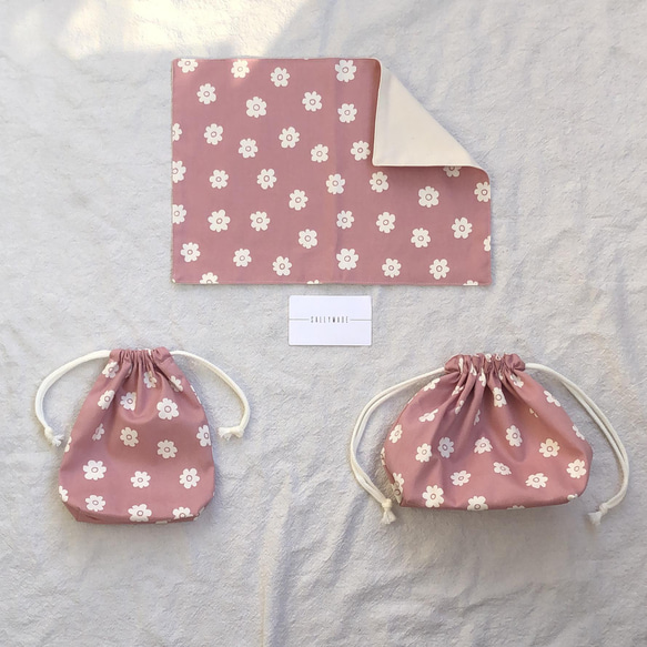 花柄ランチ3点セット PK 雑貨・その他 sally 通販｜Creema(クリーマ) 13530503