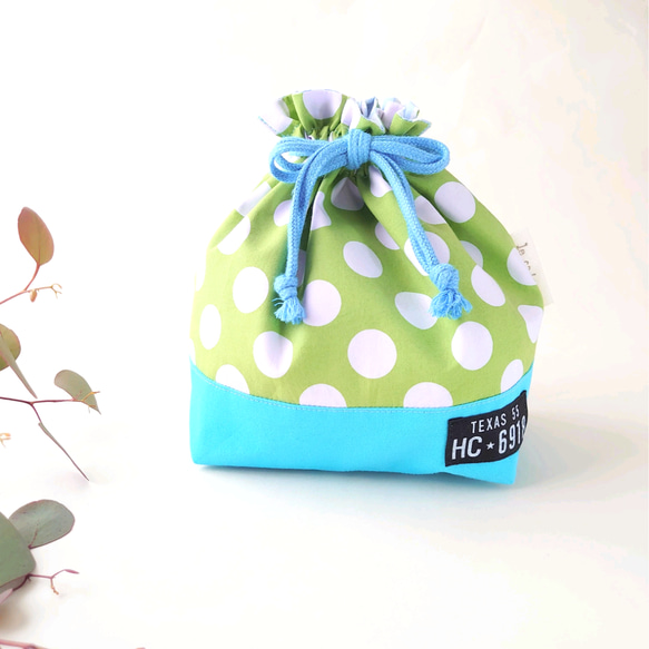 お弁当袋 【 ドット きみどり 】 ＊男の子＊入園・入学に♪ 弁当袋 le cadeau 通販 13534127｜Creema(クリーマ)