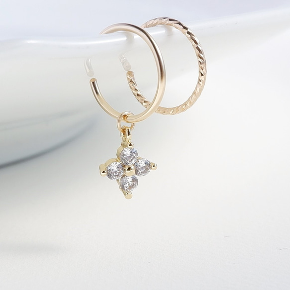 14KGF CZダイヤイヤーカフ重ね付けセット イヤーカフ Lufé｜ルフェ 通販 13542533｜Creema(クリーマ)