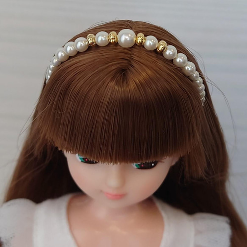 801リカちゃん カチューシャ(パール・白)0305 その他人形 801リカちゃん カチューシャ(パール・白)0305 その他人形