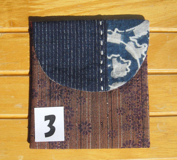 BENI 藍木綿アンティーク 貴重型染め蚊絣本藍染めポケッタブル財布カード入れ 3 その他雑貨 和古布BENI 通販 13545326 ...