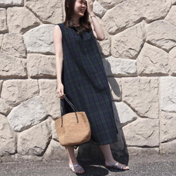 ラスト1点⭐︎ブラックウォッチ コットンガーゼのノースリーブワンピ No.225 ワンピース Mauve pink 通販 13546053 ...