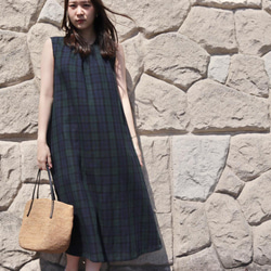 ラスト1点⭐︎ブラックウォッチ コットンガーゼのノースリーブワンピ No.225 ワンピース Mauve pink 通販 13546053 ...