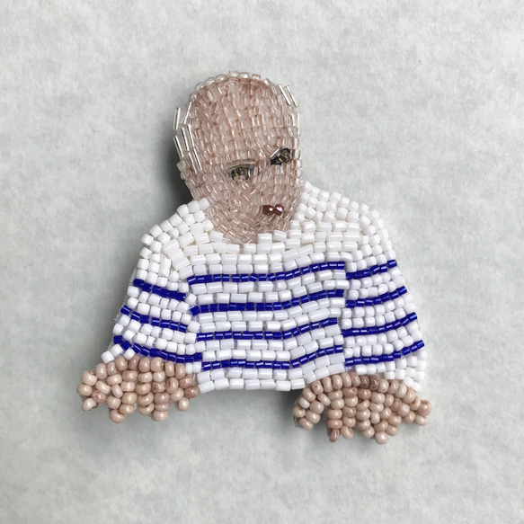 ビーズ刺繍ブローチ no.062 (P.P) ブローチ nissos 通販｜Creema(クリーマ) 13551420