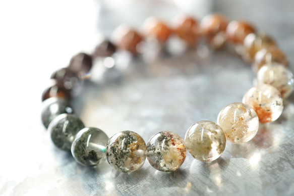 …☆四季の風景☆…☆ガーデンクォーツ：9.5ミリ☆…☆天然石ブレスレット☆… ブレスレット 七色の小鳥 通販 13551817｜Creema ...