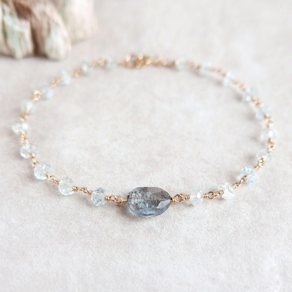 モスアクアマリン・アクアマリン 水輪のブレスレット ブレスレット Tom Tit Tot 通販 13551859｜Creema(クリーマ)