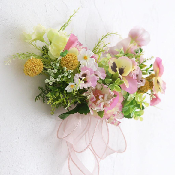 スプリングスワッグ スワッグ el flowers エルフラワーズ 通販 13554363｜Creema(クリーマ)