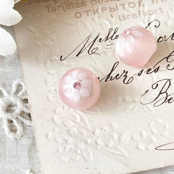 フランスのヴィンテージボタン・パステルピンク ボタン petiteboite 通販 13558368｜Creema(クリーマ)