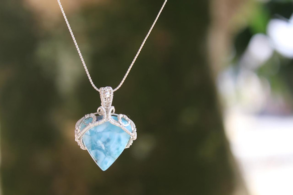 ラリマー シルバー925 ワイヤーラッピング ペンダント ペンダントトップ NAGIVAGI 通販｜Creema(クリーマ)