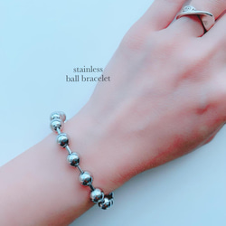 【付けっ放しOK】金属アレルギー対応 stainless ボールチェーン ブレスレット ブレスレット bisou 通販｜Creema(クリーマ ...