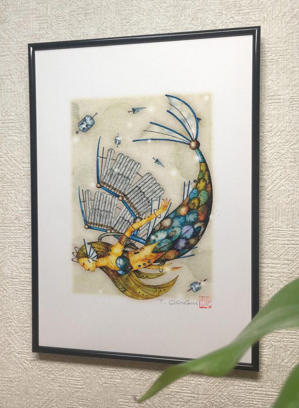 『機械仕掛けのマーメイド』デジタル版画 / A4サイズ （作品のみ） 版画 【キカイ王国】城谷俊也 通販 13565647｜Creema(クリーマ)