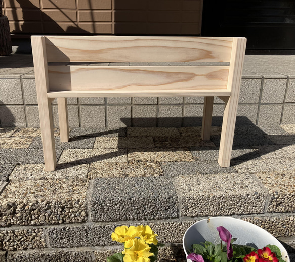 木製ベンチ《シンプルなベンチ》ガーデニング ペット撮影 木製雑貨 その他インテリア雑貨 そら工房 通販 13572080｜Creema(クリーマ)