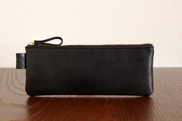 バッファロー革 スリムレザーペンケース L ペンケース KIKUCHI LEATHER 通販 13574912｜Creema(クリーマ)